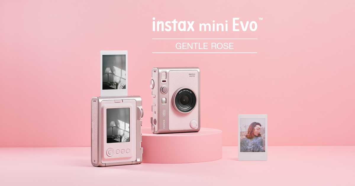 instax mini Evo™ in GENTLE ROSE | FUJIFILM